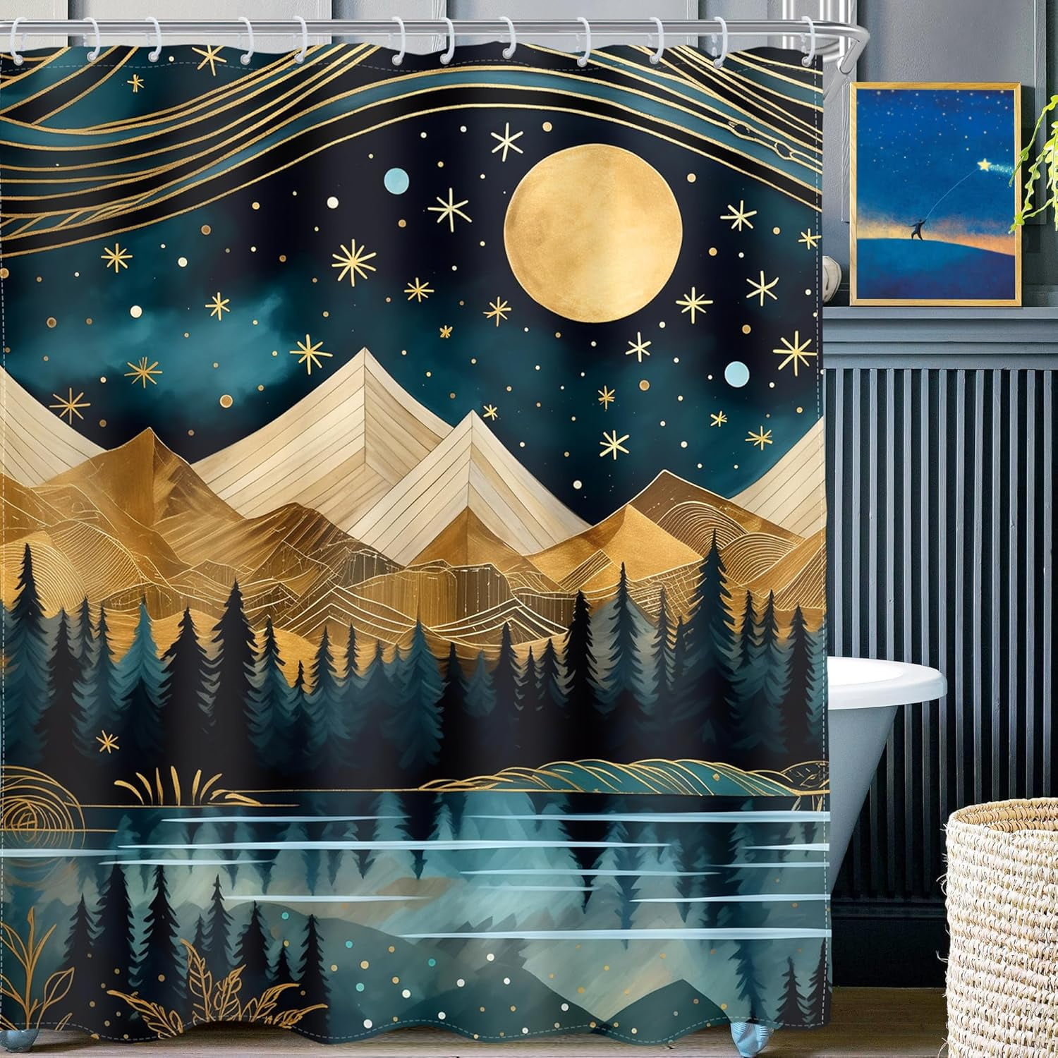 Bible Verse Scripture Shower Curtain 60Wx72L Inch Christian Zen Stone ...