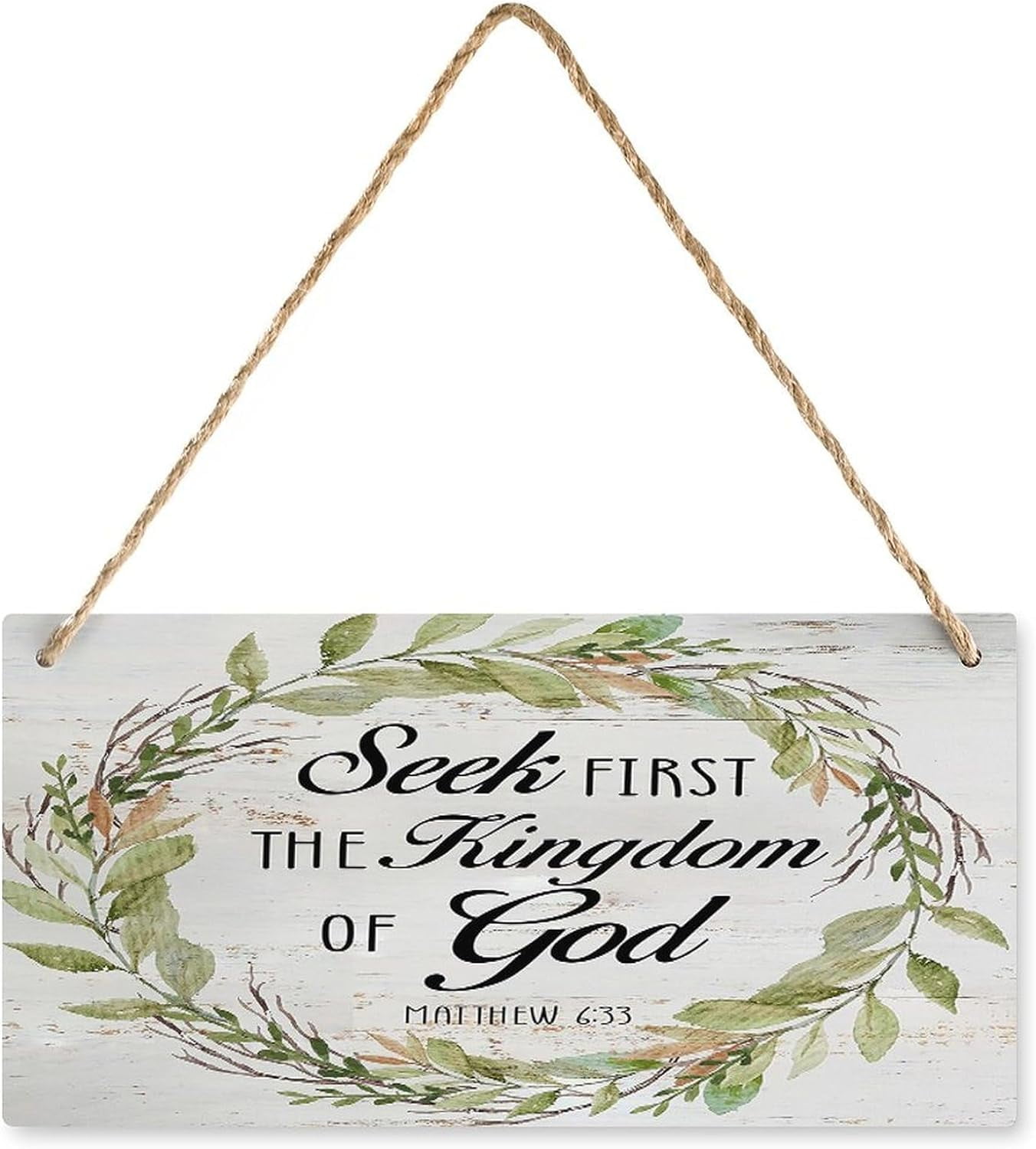 Bible Verse Seek First The Kingdom Of God Wood Sign Rustic Mathew 6 33 ...
