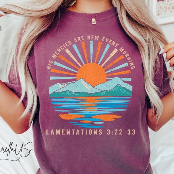 Bible Verse Shirt His Mercies Are New Every Morning Christian Shirt ...