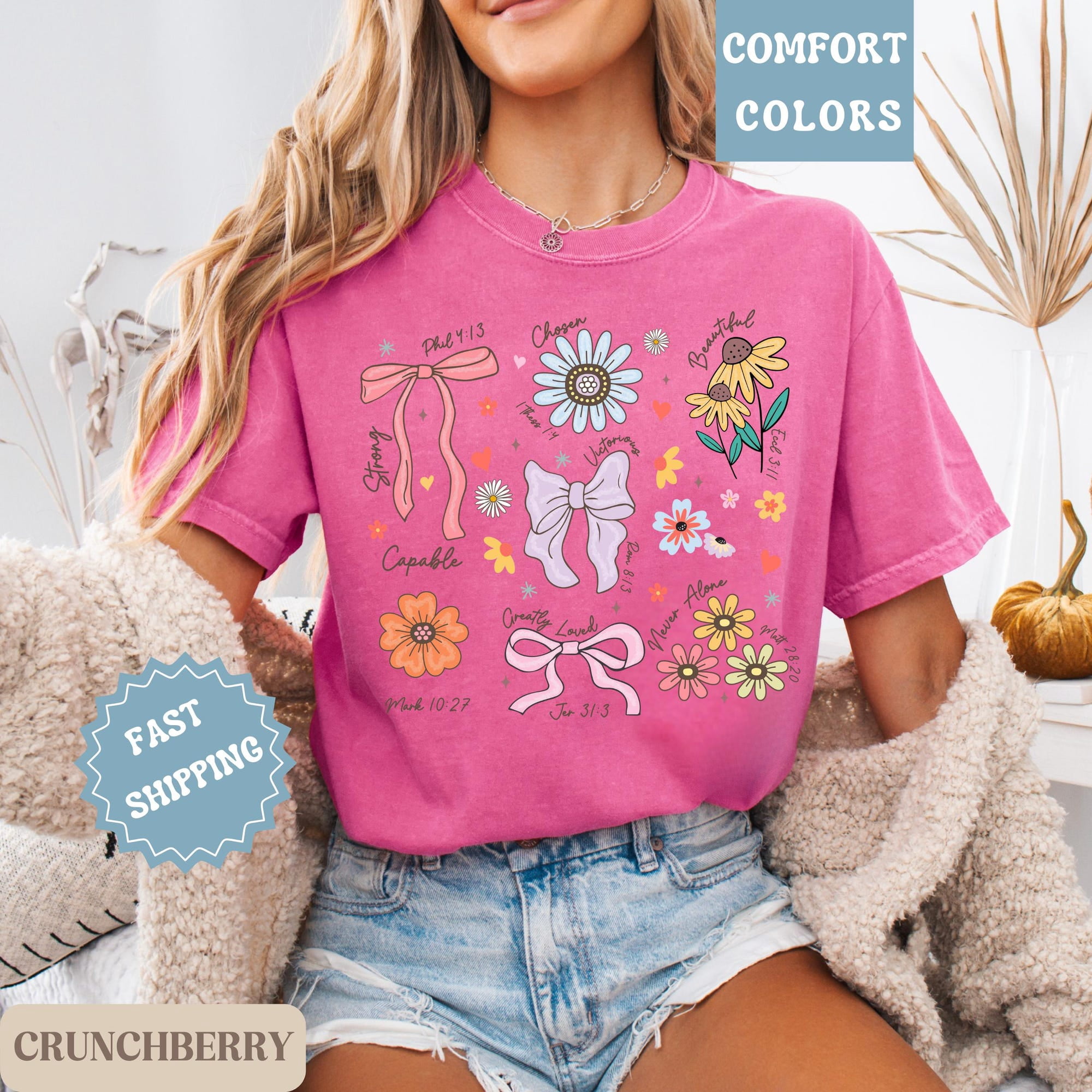 Bible Verse Shirt for Women Christian Tee Inspirational Gift Faith ...