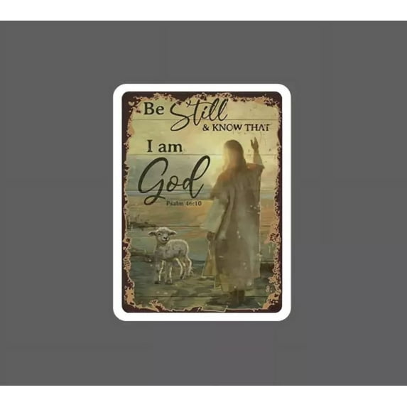 Bible Verse Sticker Jesus Psalm 46:10 God Sticker Phone Decal Water ...