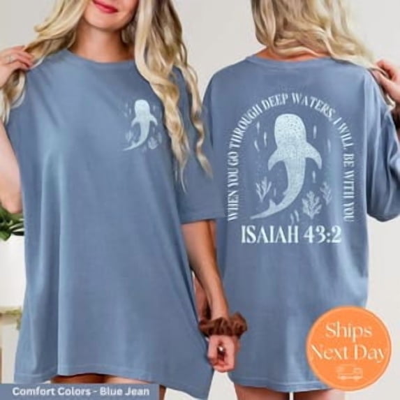Bible Verse T-Shirt | Whale Shark Shirt | Shark Shirt | Jesus T-Shirt ...