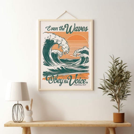 Bible Verse Typography Christian Faith Design Modern Style, Size 24x36 ...