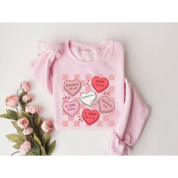 Bible Verse Valentine's Sweatshirt, Christian Valentine Sweater,Retro ...