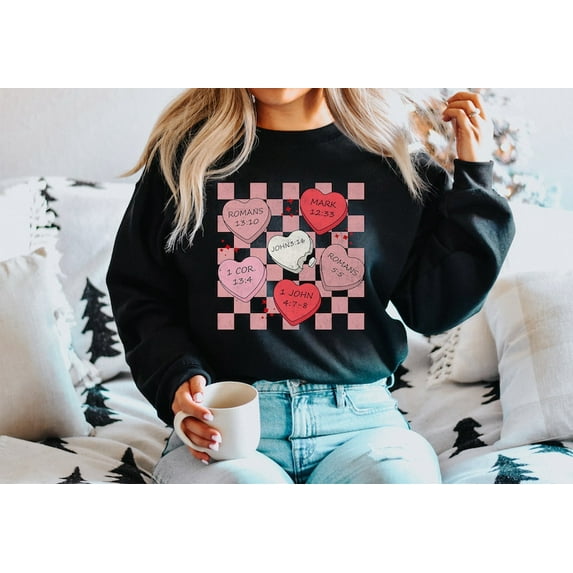 Bible Verse Valentine's Sweatshirt, Christian Valentine Sweatshirt ...