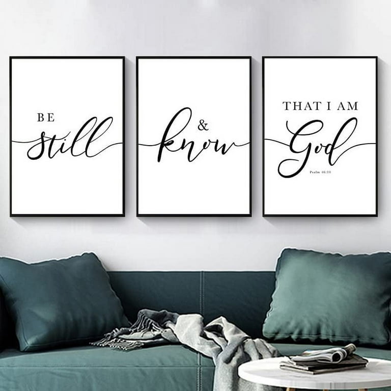 Religious Quotes To Hang On Your Wall Art Minimalist Black Framed