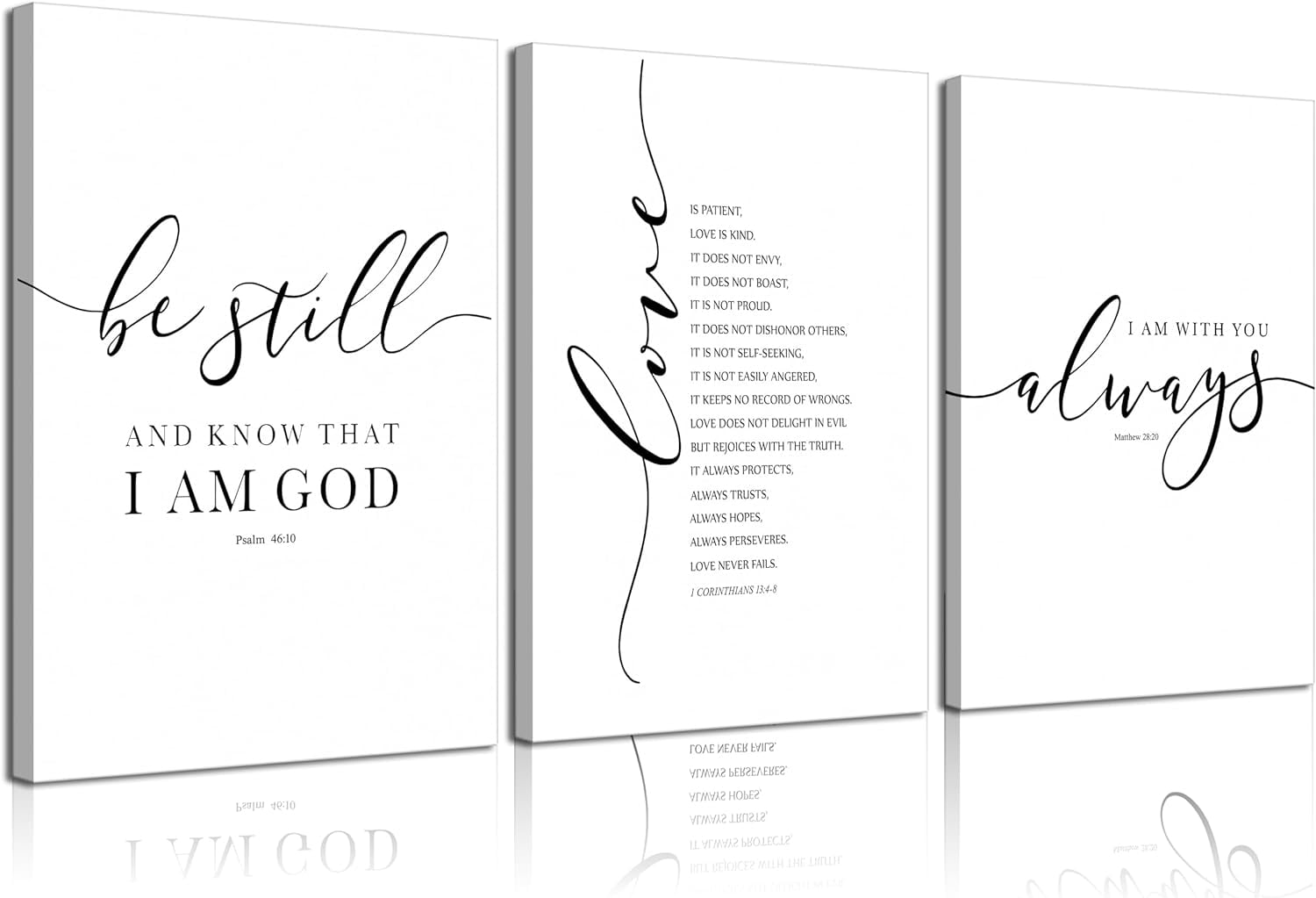 Bible Verse Wall Art Christian Floral Scripture Posters Canvas