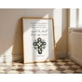 Bible Verse Wall Art Christian Poster Floral Cross Artwork Scripture ...