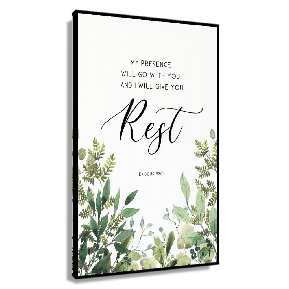 Bible Verse Wall Art Exodus 33 14 My Presence Will Go with You and I Will Give You Rest ...