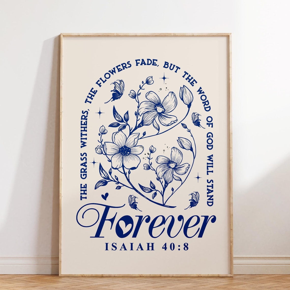 Bible Verse Wall Art, Isaiah Print, Christian Home Decor, Scripture ...