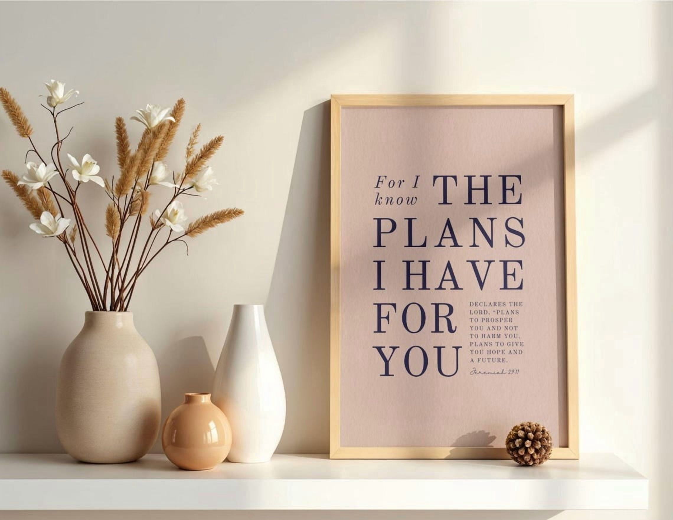 Bible Verse Wall Art, Jeremiah Scripture Print, Christian Home Decor ...