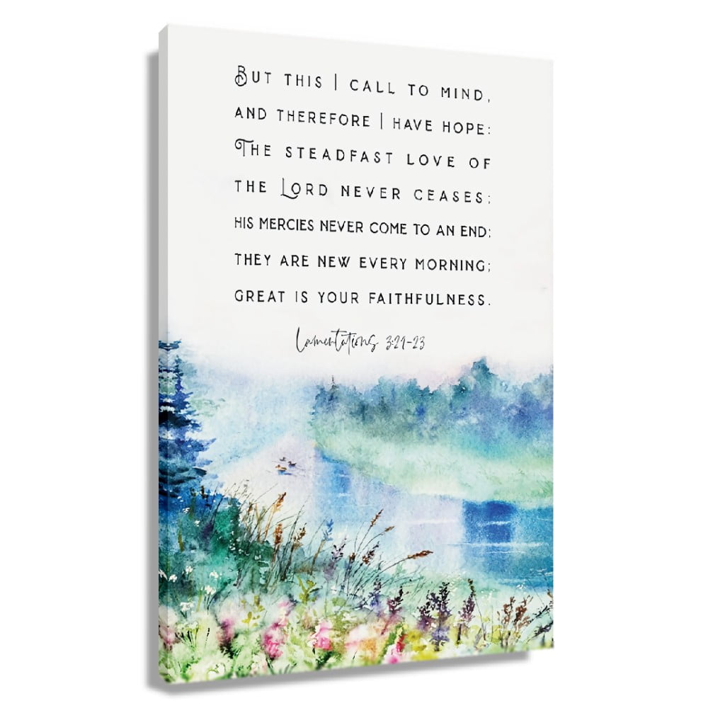 Bible Verse Wall Art Lamentations 3 21 23 Posters Modern Nature ...