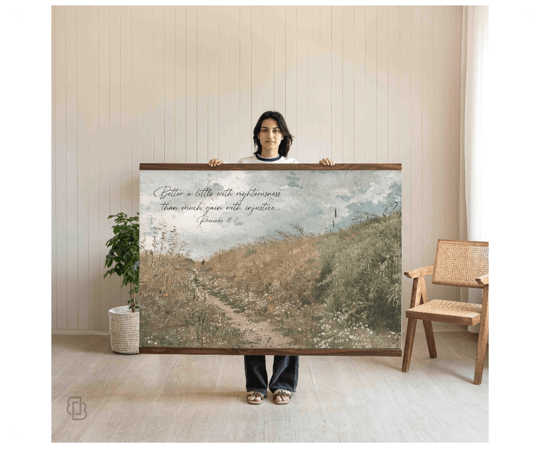 Bible Verse Wall Art Landscape Wall Art Christian Scripture Poster ...