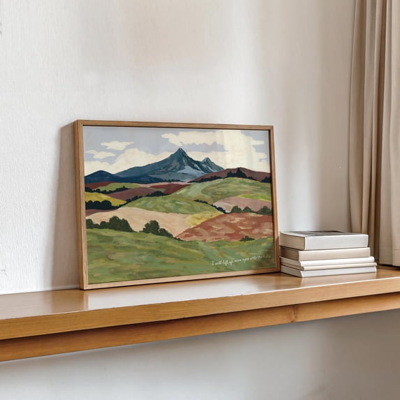 Bible Verse Wall Art Mountain Landscape Christian Artwork Nature Print ...
