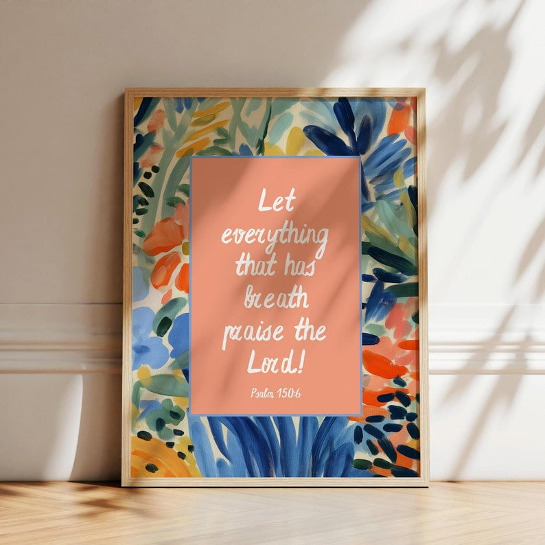 Bible Verse Wall Art With Scripture Wall Art Aesthetic Room Decor For ...