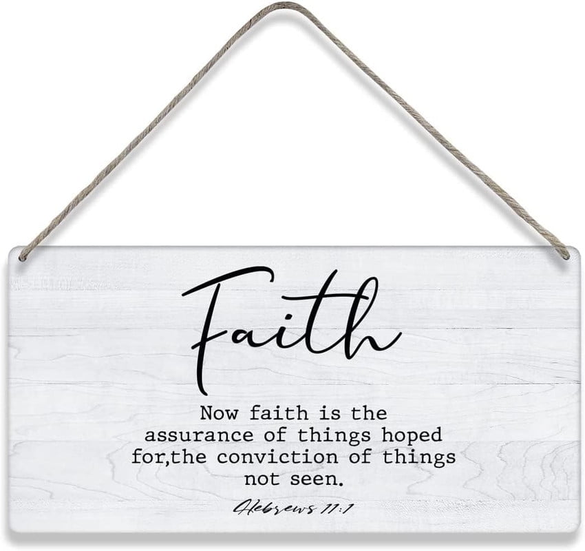 Bible Verse Wall Decor Hebrews 111 Faith Scripture Art Wooden Signs ...
