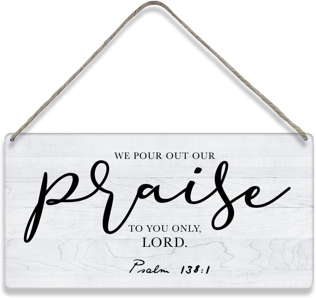 Bible Verse Wall Decor Praise the Lord Scripture Art Wooden Signs ...