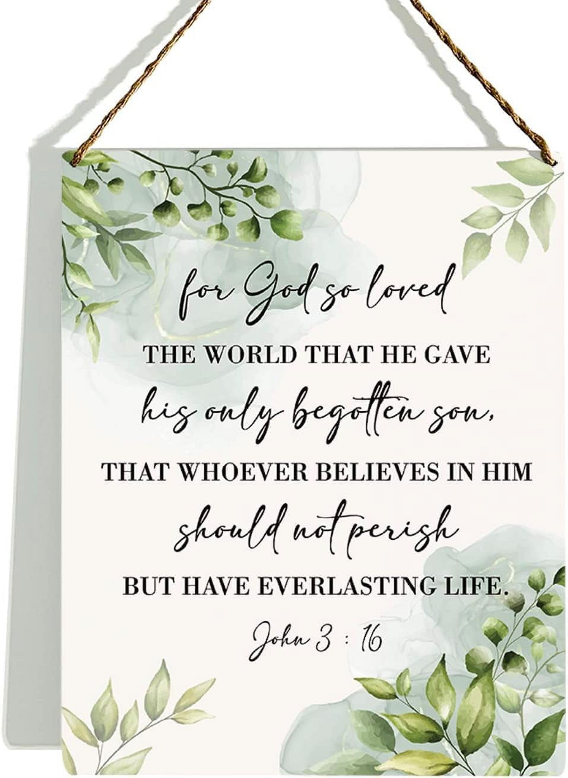 Bible Verse Wall Decor Wooden Hanging Sign, Christian Wall Decor ...