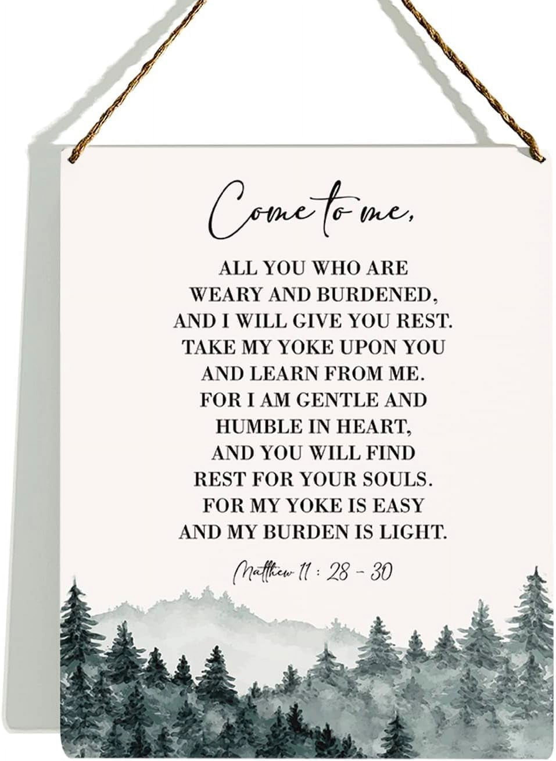 Bible Verse Wall Decor Wooden Hanging Sign, Christian Wall Decor ...