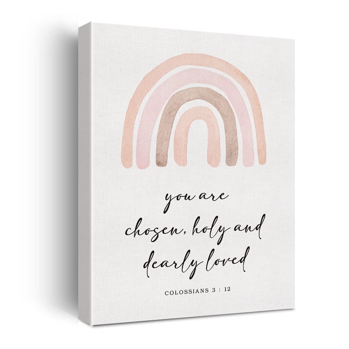 Bible Verse Watercolor Canvas Print Decor You are Chosen Colossians 3 : ...