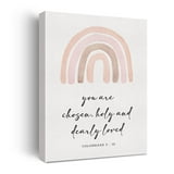 Bible Verse Watercolor Canvas Print Decor You are Chosen Colossians 3 : ...