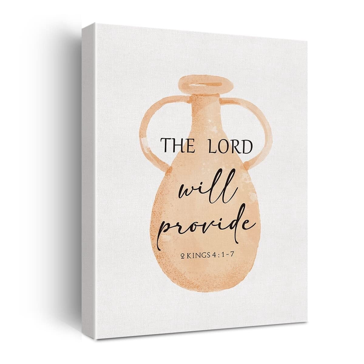 Bible Verse Watercolor Canvas Print Decor the Lord will Provide 2 Kings ...