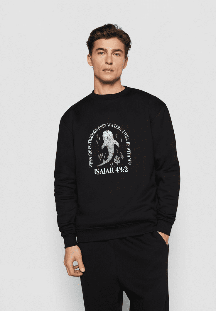 Bible Verse Whale Shark Christian Faith Ocean Wildlife Graphic Inspired ...