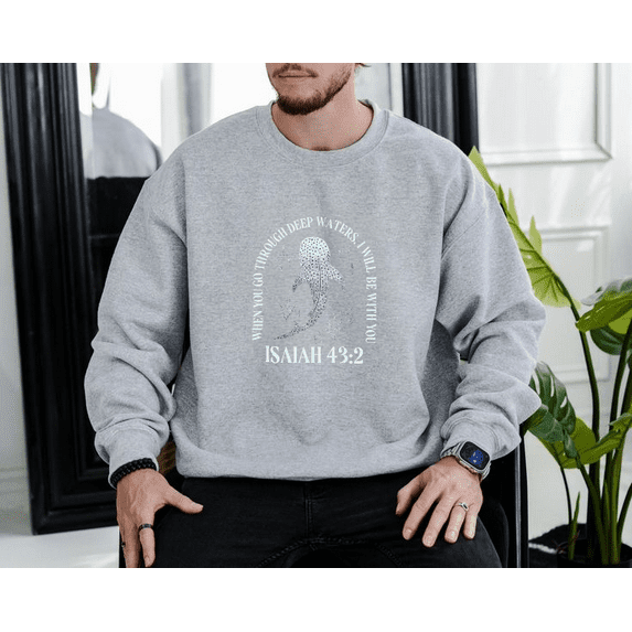 Bible Verse Whale Shark Christian Faith Ocean Wildlife Graphic Inspired ...