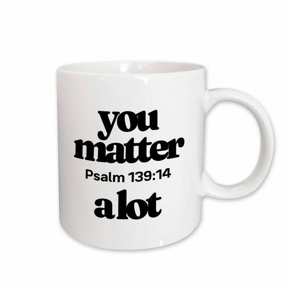 3drose, Bible Verse You Matter a Lot Christian Library Prints, 11oz Mug ...