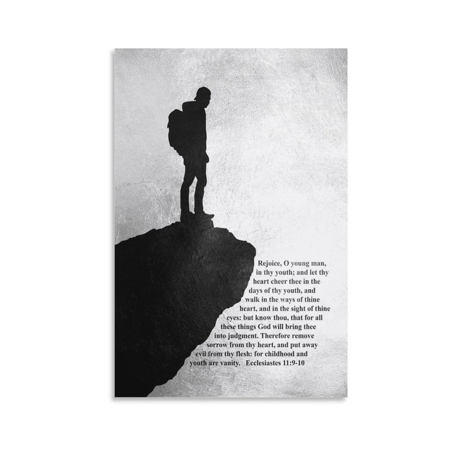 Bible Verses Charcoal Poster Jesus Christ (25) Picture Print Canvas ...