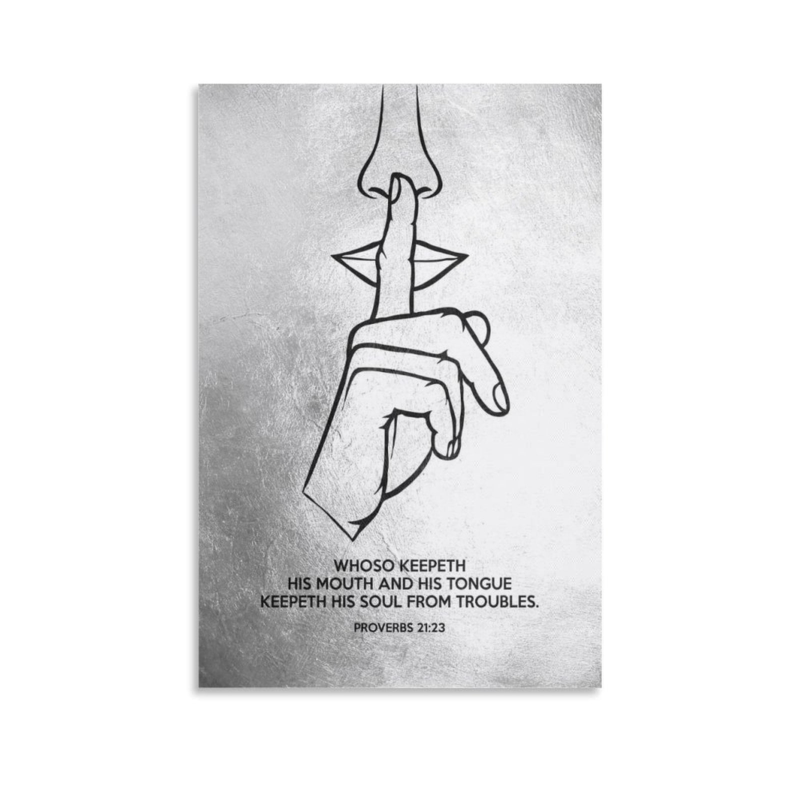 Bible Verses Charcoal Poster Jesus Christ (41) Artworks Picture Print ...