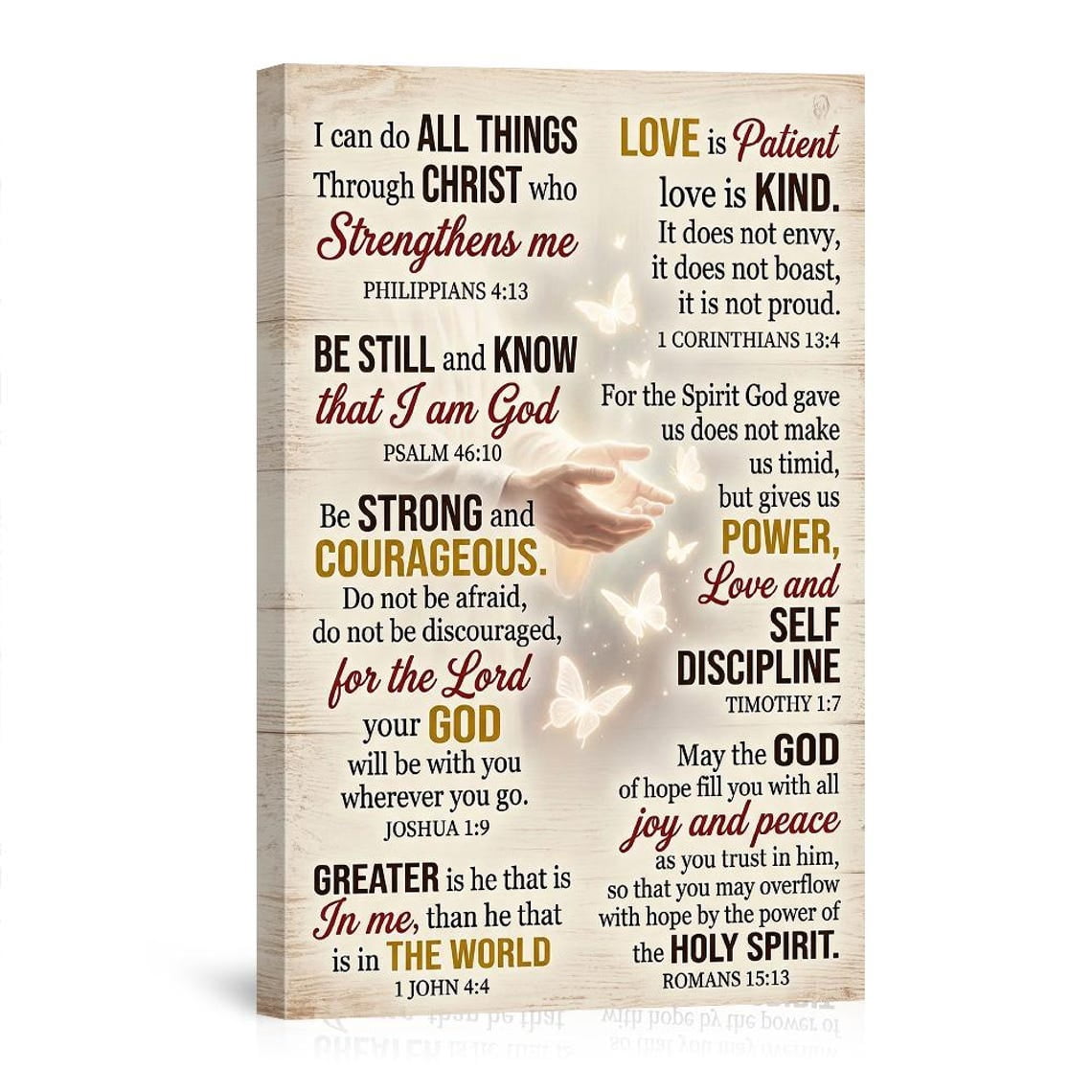 Bible Verses Christian Inspirational Quotes With Butterflies For Home ...