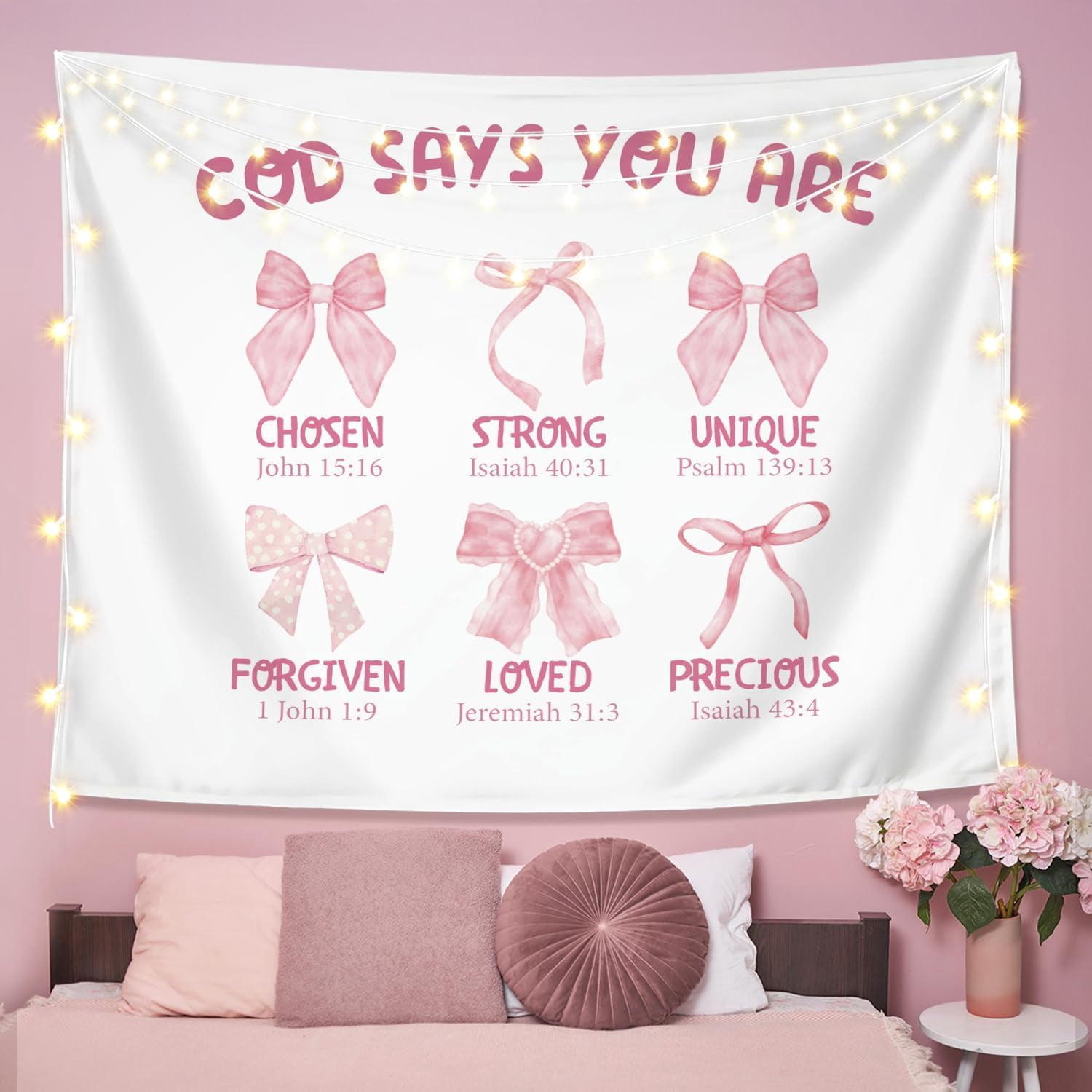 Bible Verses Christian Tapestry – God Says You Are Inspirational ...