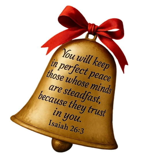 Bible Verses Christmas Decorative Bells With Clear Sound Easy To Metal ...