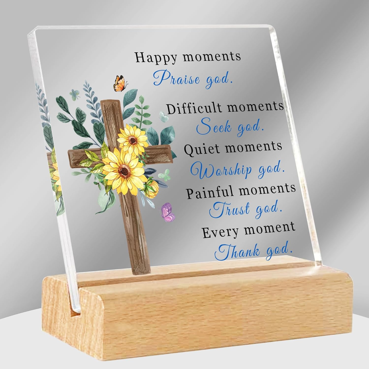 Bible Verses Decor Christian Gifts for Woman Inspirational Quotes Desk ...