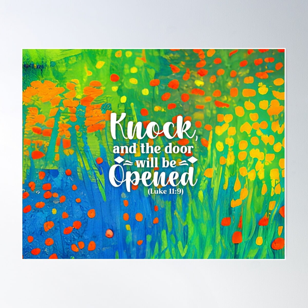 Bible Verses For Healing - Luke 11:9 - Preppy Colorful Floral Painting ...