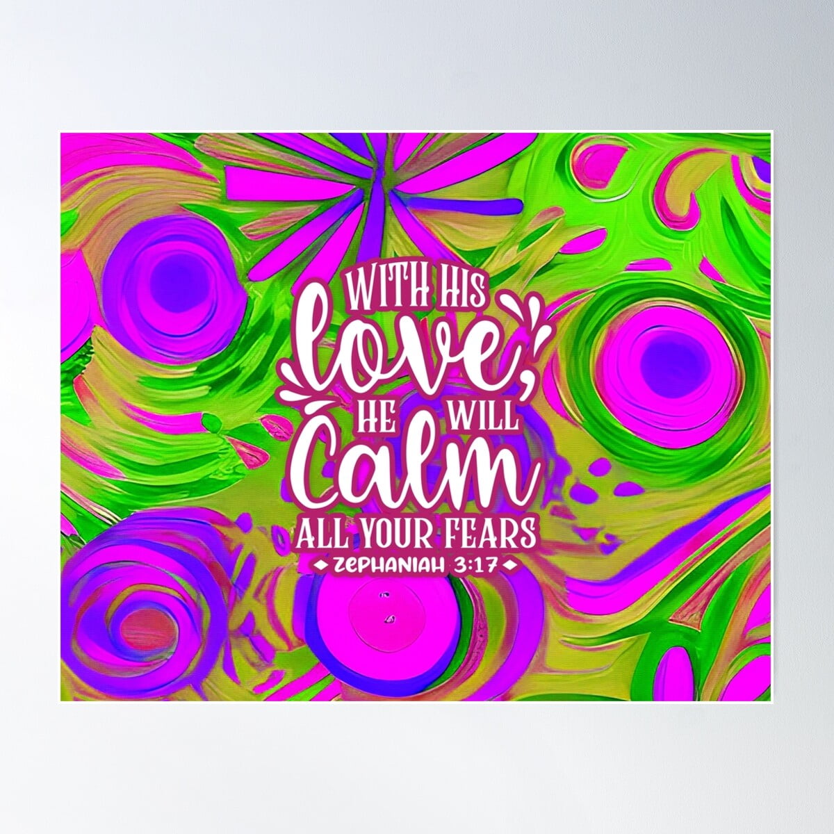 Bible Verses For Healing - Zephaniah 3:17 - Preppy Floral Pink And ...