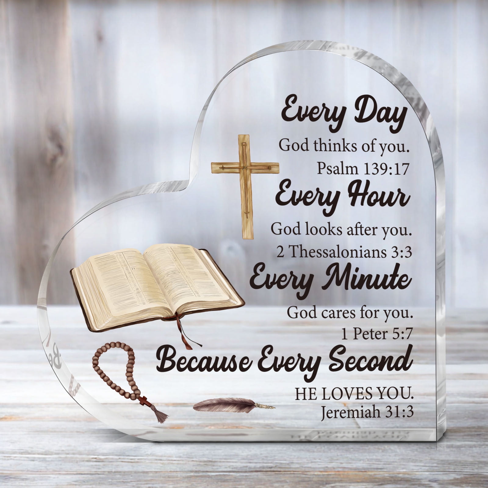 Bible Verses Heart Acrylic Gifts - Gifts For Classmates, Friends ...