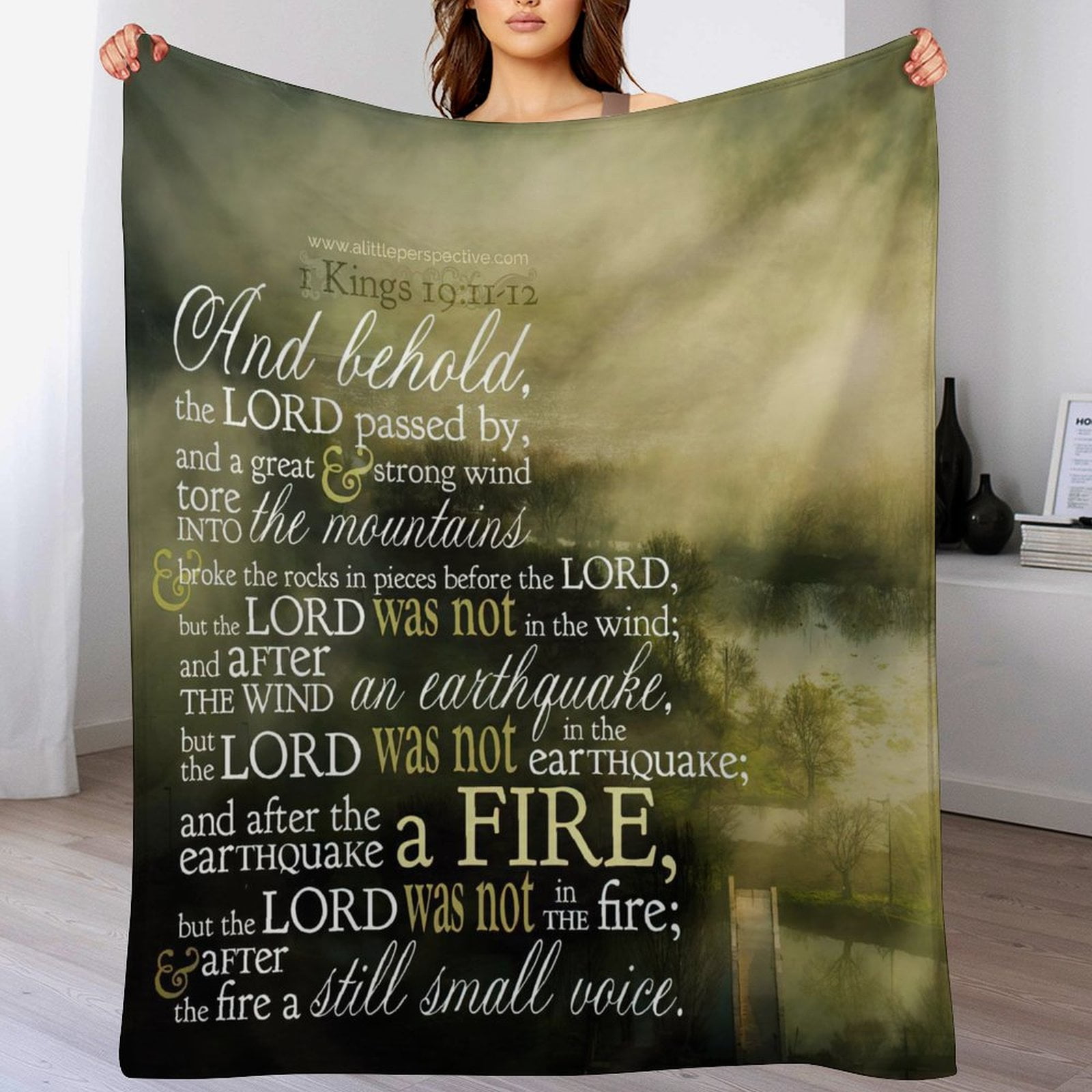 Bible Verses I Kings 19 11-12 Throw Blanket Inspirational Prayers ...