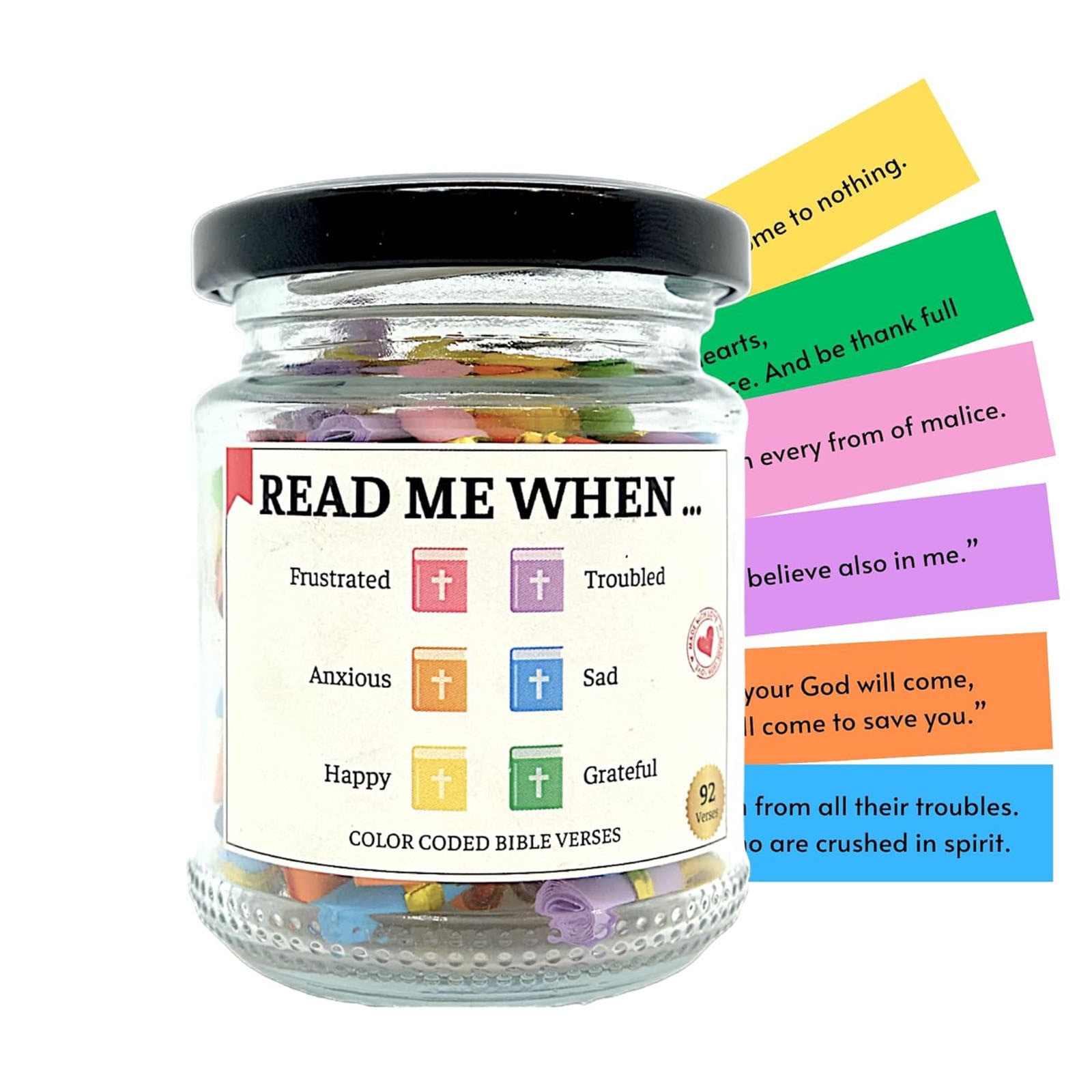 Bible Verses In Jar, Read Me When Bible Verses Gift Prayer Jar Scripture Jar Bible Jar Bible ...