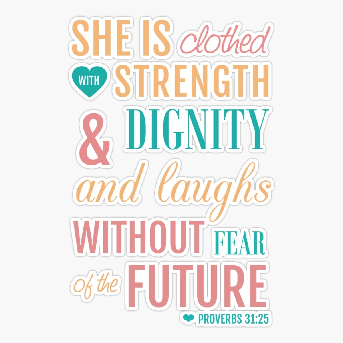 Bible Verses Pillows Totes Sticker - Walmart.com