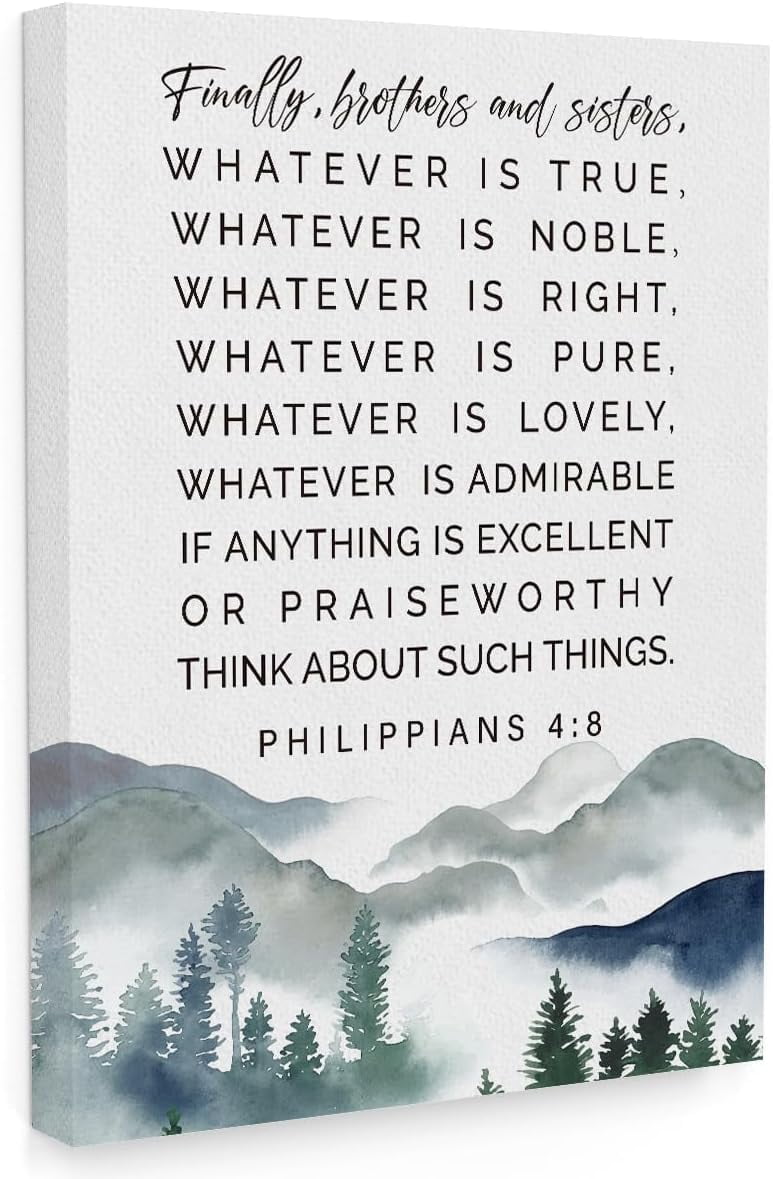 Bible Verses Wall Art, Finally Brothers and Sisters Whatever is True ...