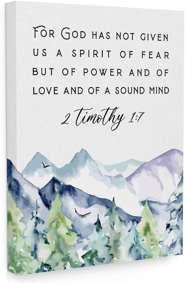 Bible Verses Wall Art, For God Has Not Given Us The Spirit Of Fear Wall ...