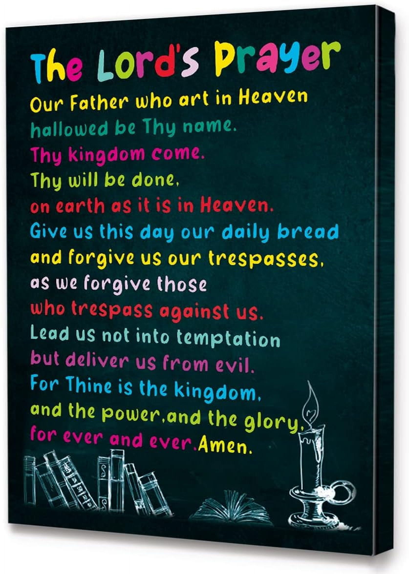 Bible Verses Wall Art for Kids, The Lord''s Prayer Scripture Wall Art ...