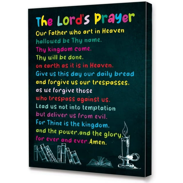 Bible Verses Wall Art for Kids, The Lord''s Prayer Scripture Wall Art ...