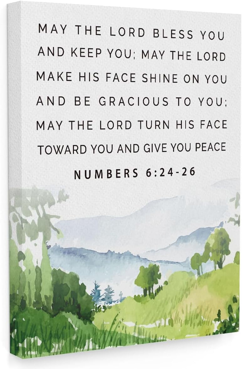 Bible Verses Wall Art, May The Lord Bless You And Keep You Wall Decor ...