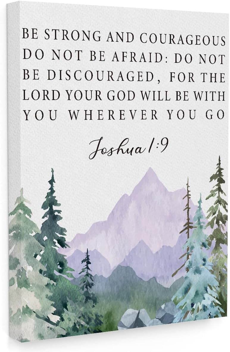 Bible Verses Wall Art, Be Strong And Courageous Do Not Be Afraid Wall ...