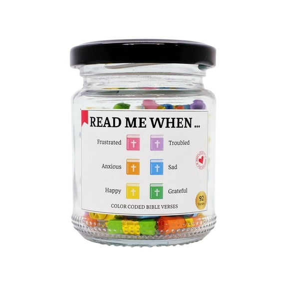 Bible Verses in Glass Jar Gift Set, Inspirational Scripture Quotes for ...