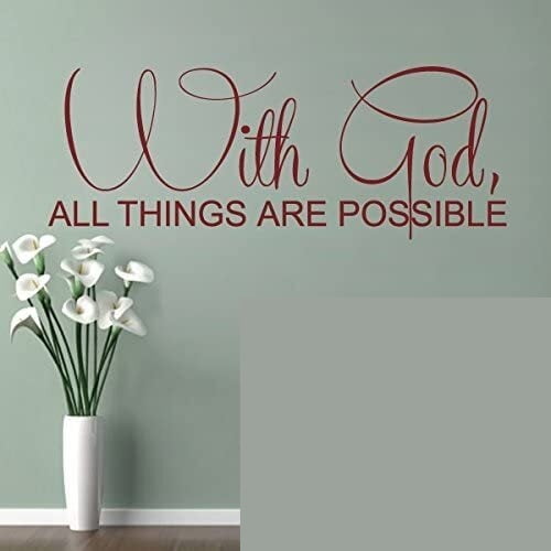 Bible Wall Decal Christian Wall Quote Religious Wall Sticker Words ...