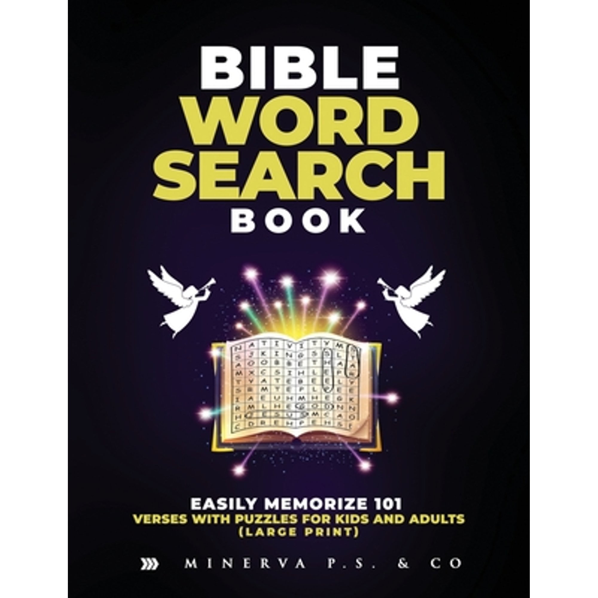 Pre-Owned Bible Word Search Book: Easily Memorize 101 Verses with Puzzles for Kids and Adults ...